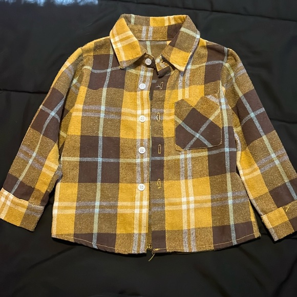 Shirts & Tops | Yellow Plaid Flannel | Poshmark